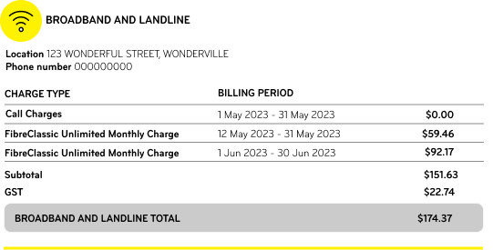 Understanding your first bill charges