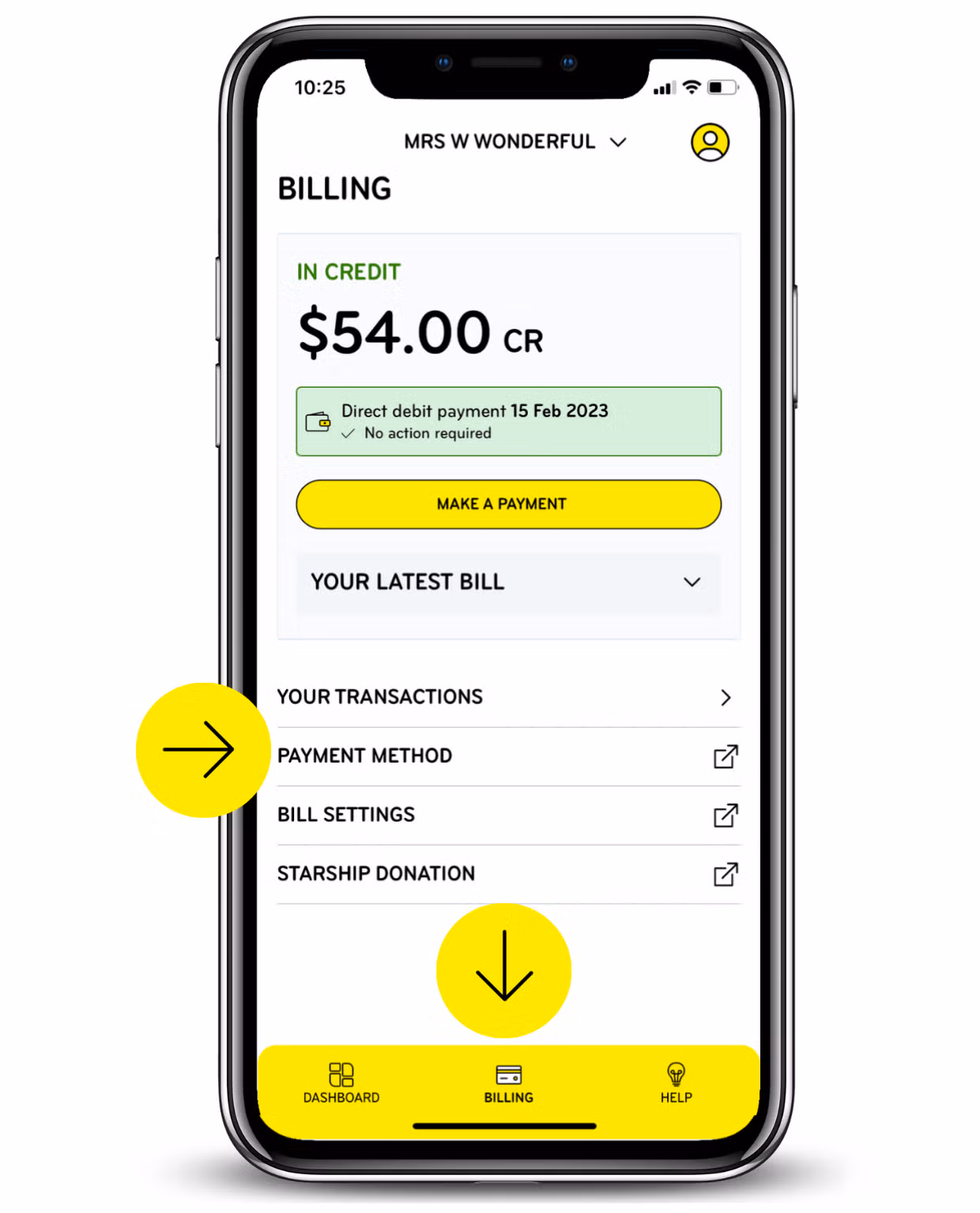 Manage bank account details using the Mercury App
