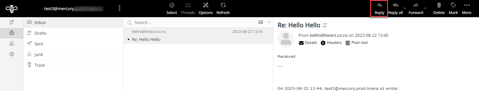 Using your Webmail inbox