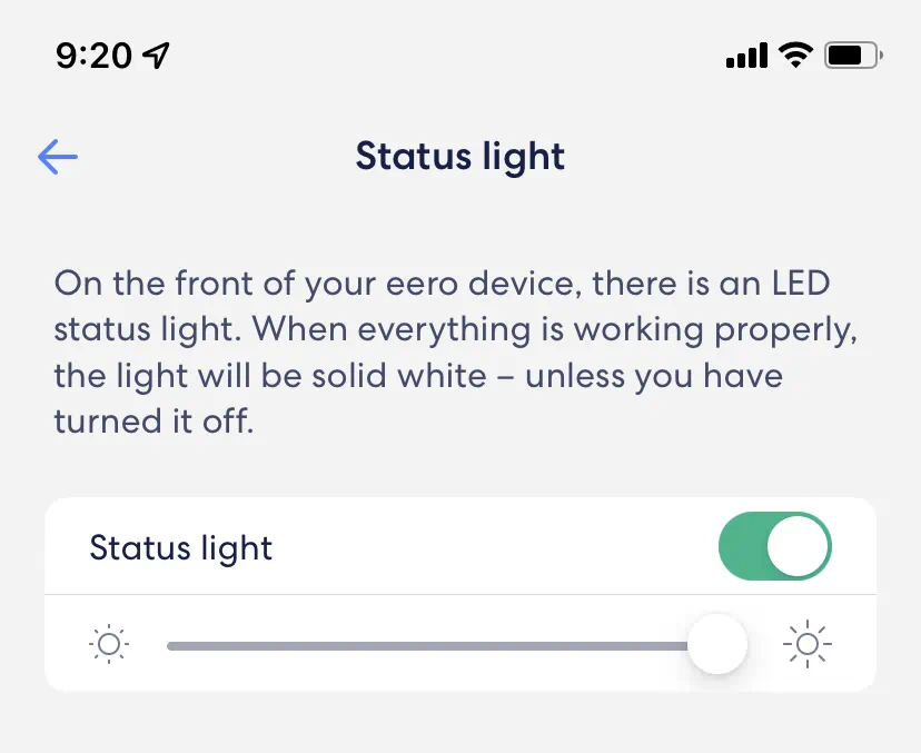 eero LED lights