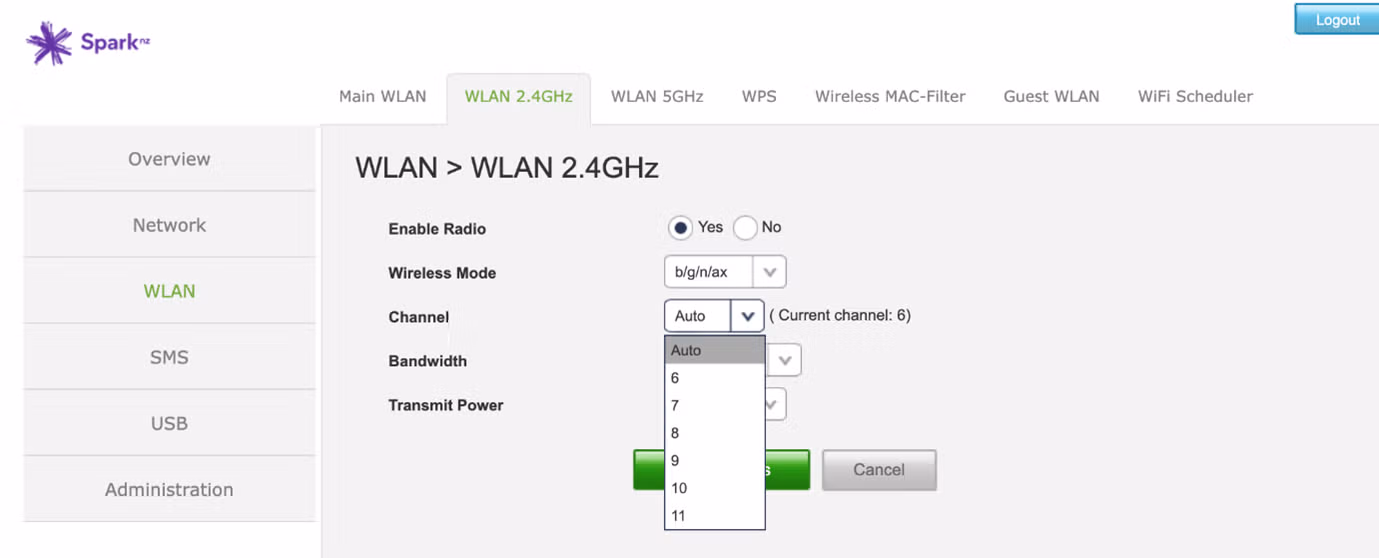 Change the wireless channel for your router