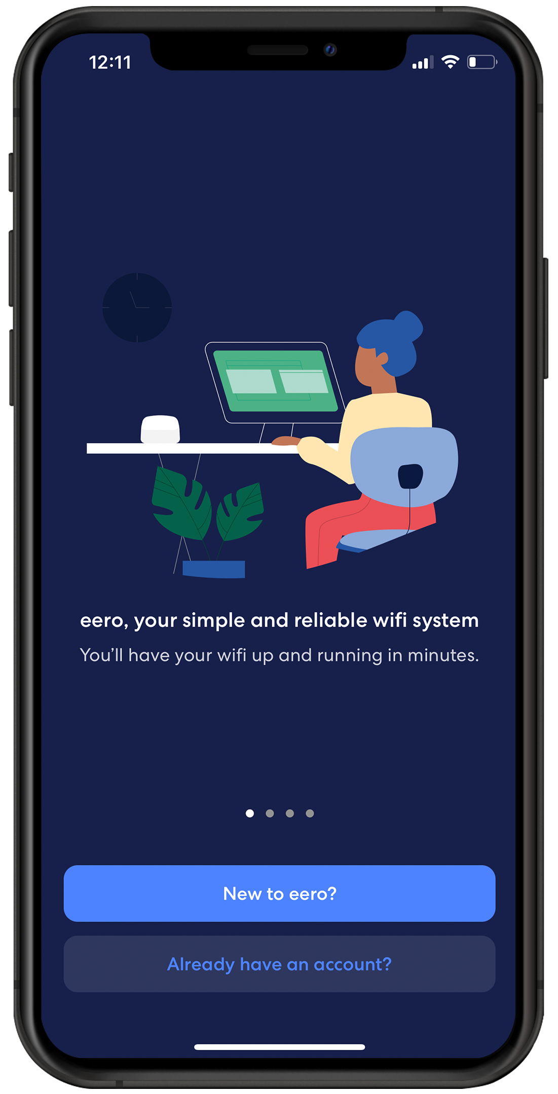eero in-app set up